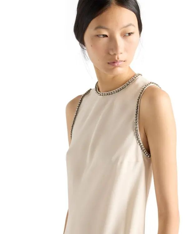 Prada Sablé Sheath Dress - Neutral