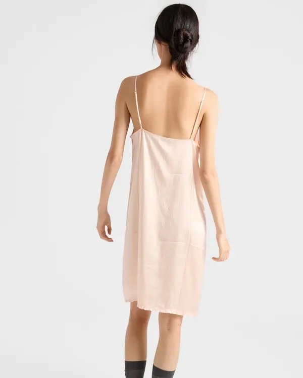 Prada Old Satin Slip Dress - Peach