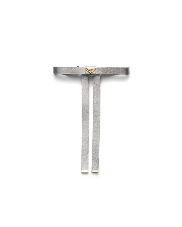 Prada Nappa Leather Hair Clip - Gold/silver