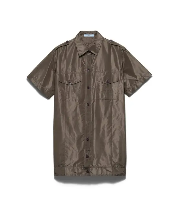 Prada Short-sleeved Taffeta Shirt - Green