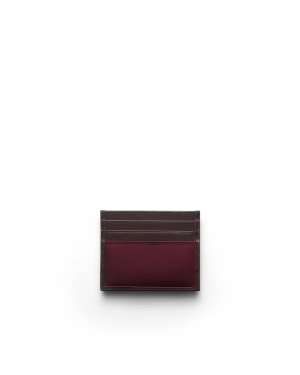 Prada Speedrock Re-nylon And Leather Card Holder - Red