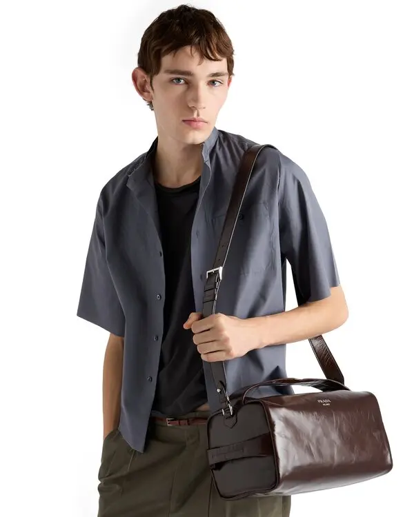Prada Leather Shoulder Bag - Brown