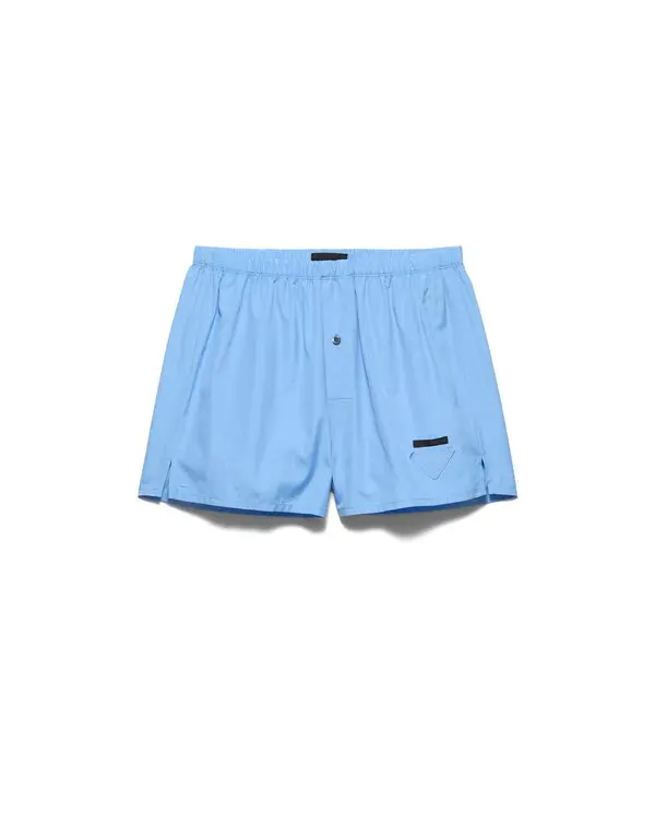 Prada Cotton Boxer Shorts - Light Blue