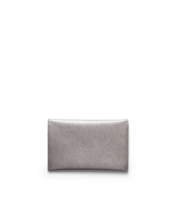 Prada Saffiano Leather Envelope Clutch - Gold/silver