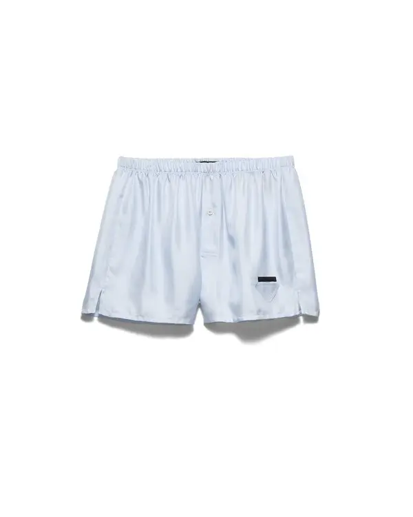 Prada Silk Boxer Shorts - Light Blue