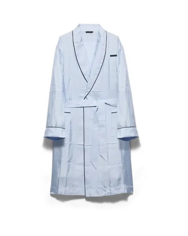 Prada Silk Robe - Light Blue