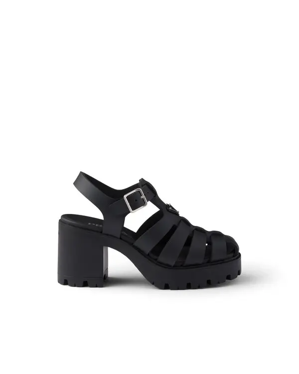 Prada Platform Sandals - Black