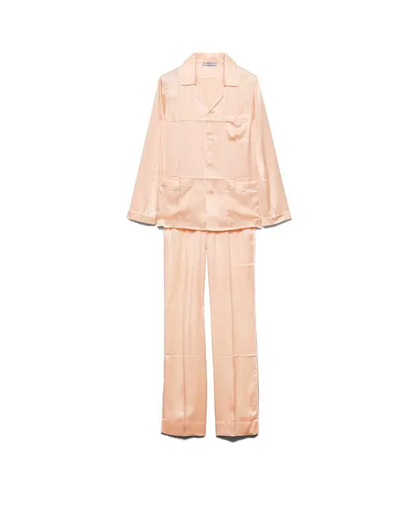 Prada Vintage-look Satin Pajamas - Pink