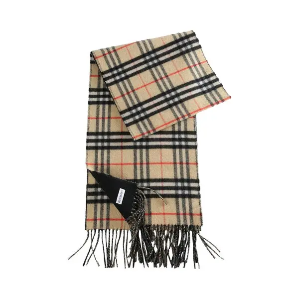 Burberry Mu Gradient Check Jacquard Scarf 'sand - Tan