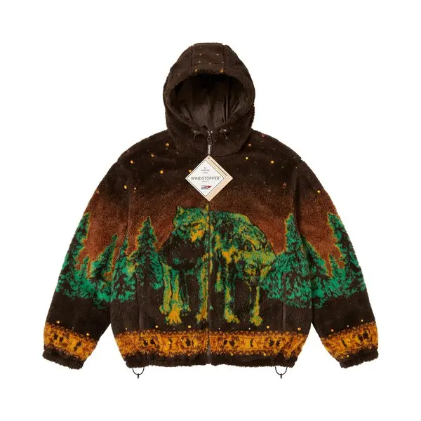 Supreme X B.b. Simon Reversible Hooded Fleece Jacket - Brown