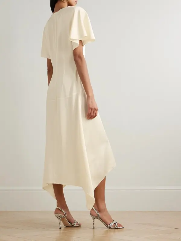 Stella McCartney Paneled Hammered-satin Midi Dress