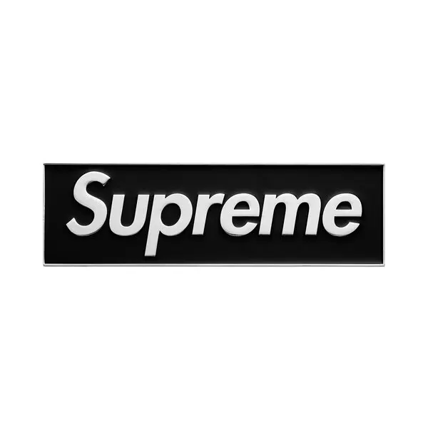 Supreme Box Logo Car Emblem - Black