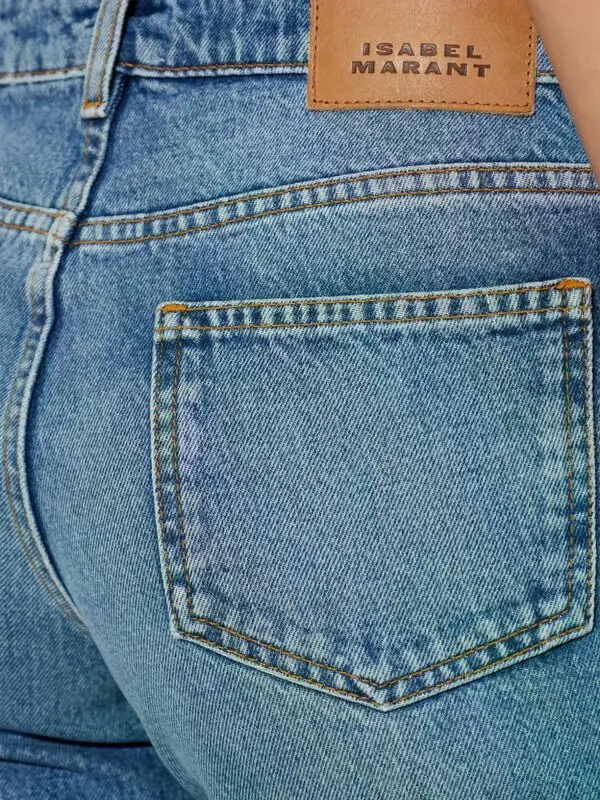 Isabel Marant Étoile Denala Cotton Denim Pants - Blue