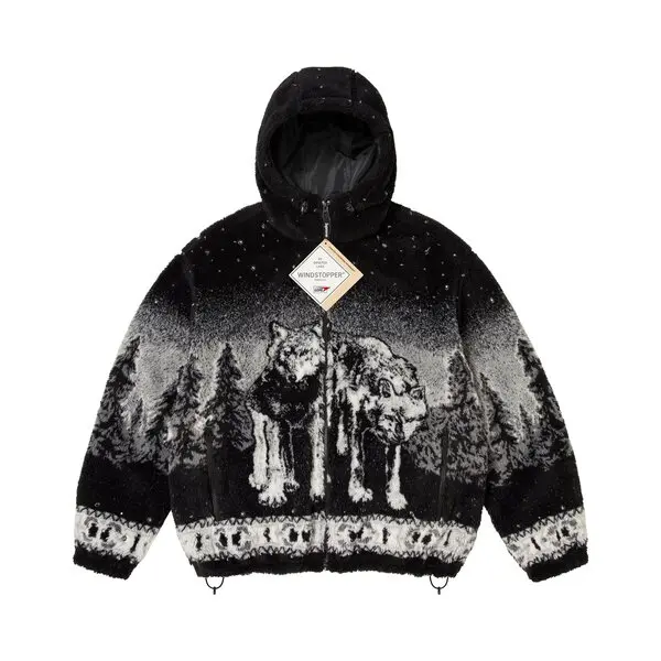 Supreme X Bb. Simon Reversible Hooded Fleece Jacket - Black