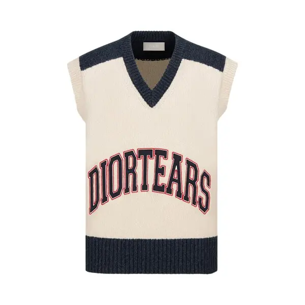 Dior X Denim Tears Sleeveless Sweater - Cream