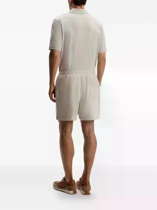 12 STOREEZ Textured Terry Track Shorts - Grey