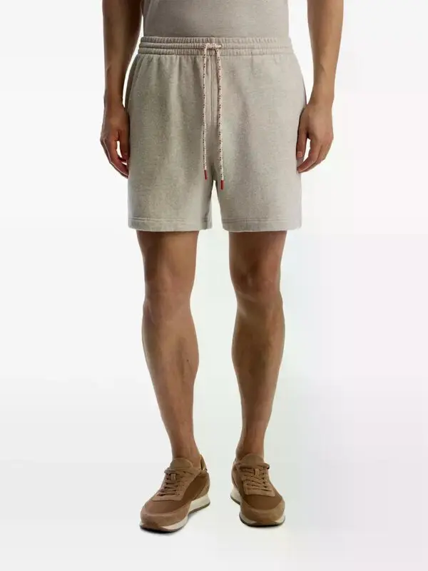 12 STOREEZ Textured Terry Track Shorts - Grey