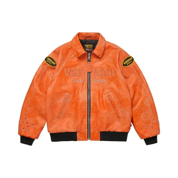 Supreme X Vanson Leathers X B.b. Simon Jacket - Orange
