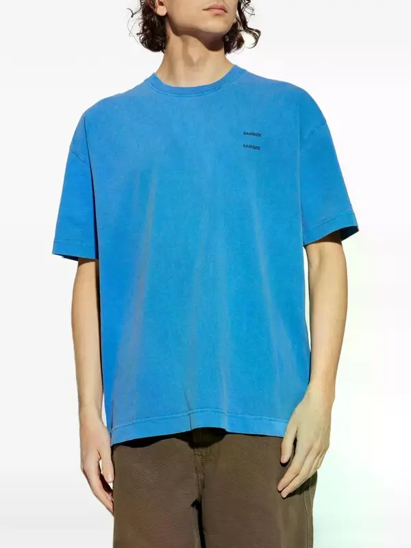 SAMSOE SAMSOE Logo-print T-shirt - Blue