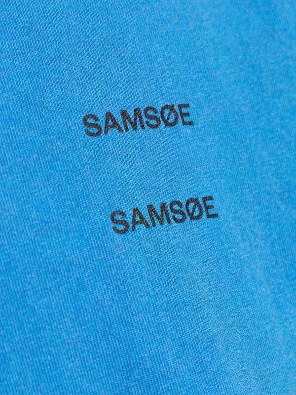 SAMSOE SAMSOE Logo-print T-shirt - Blue