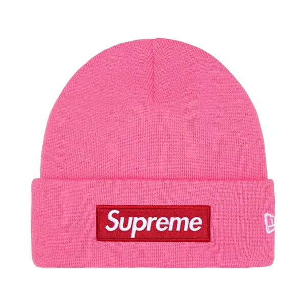 Supreme New Era Box Logo Beanie - Pink