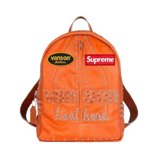 Supreme X Vanson Leathers X B.b. Simon Backpack - Orange
