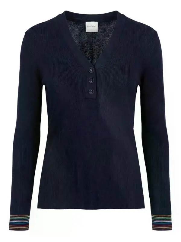 Paul Smith Ribbed Button Top