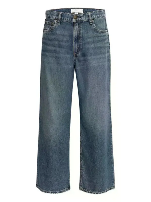 Rag & Bone Andi Cropped Wide Leg Jeans