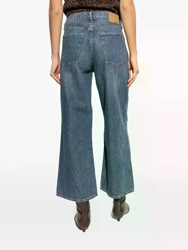 Rag & Bone Andi Cropped Wide Leg Jeans