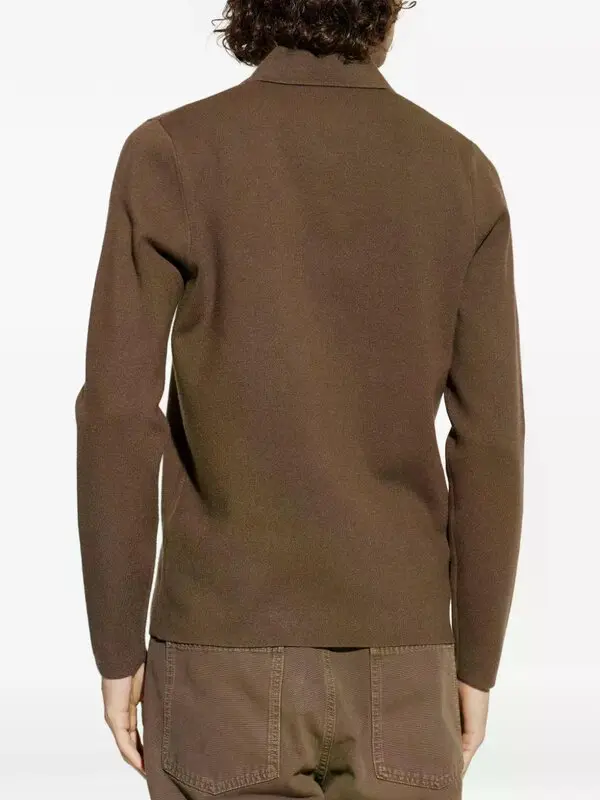 SAMSOE SAMSOE Half-zip Polo Shirt - Brown