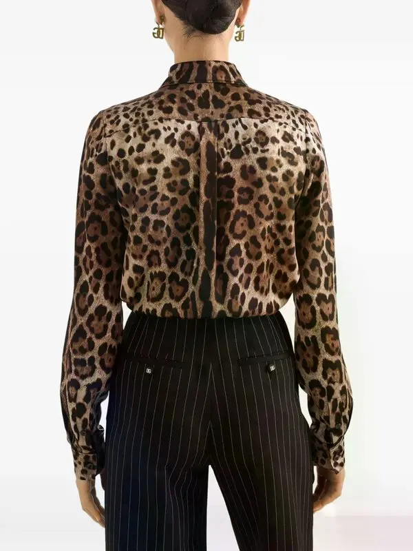 Dolce & Gabbana Leopard-print Shirt - Brown