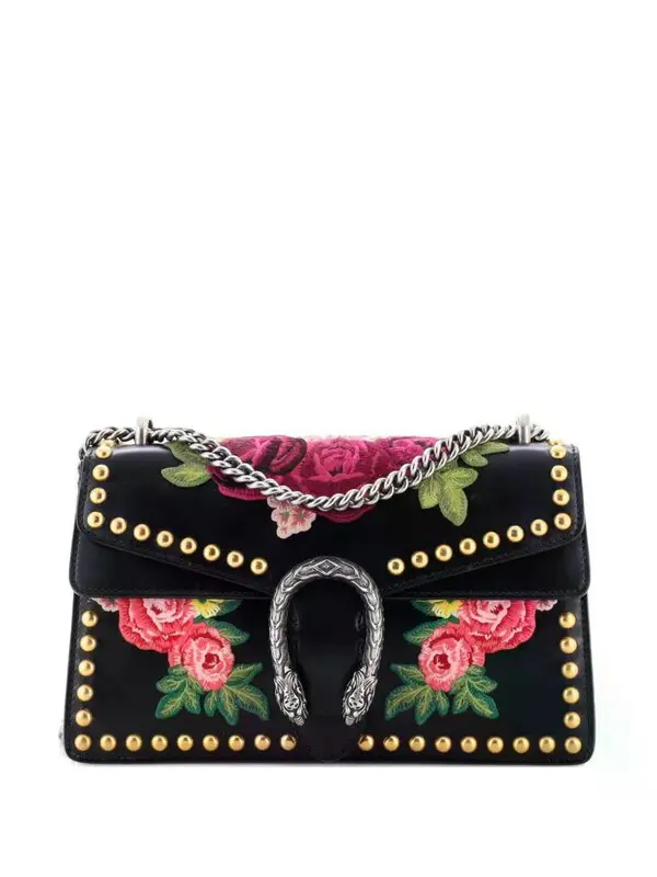 Gucci Dionysus Small Shoulder Bag Embroidered Studded Leather