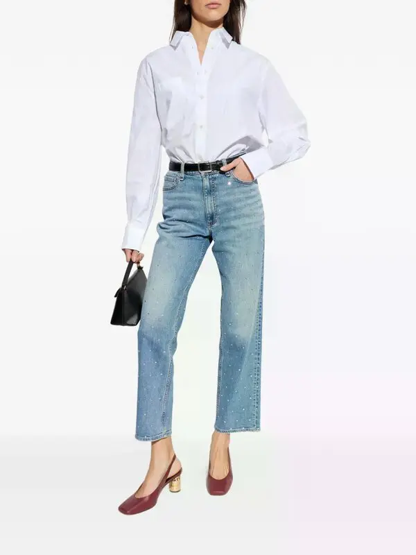 Rag & Bone Button-up Embellished Jeans
