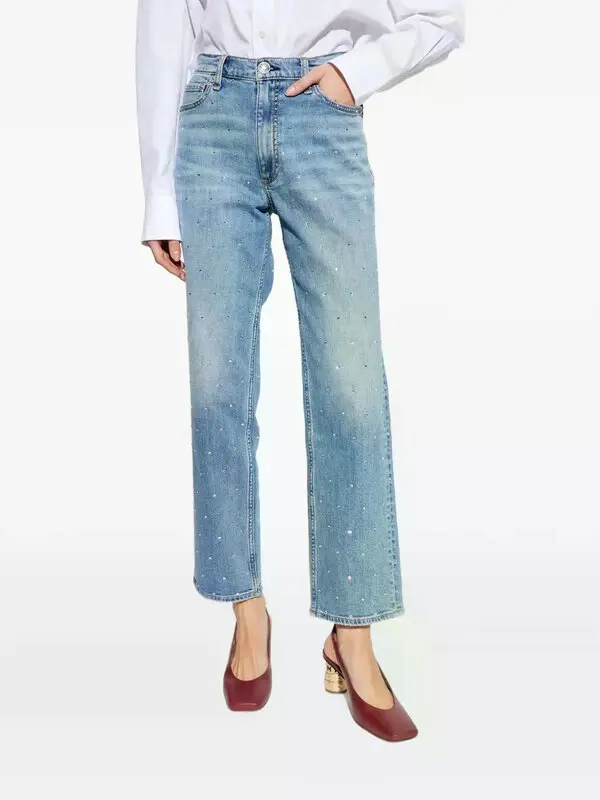 Rag & Bone Button-up Embellished Jeans