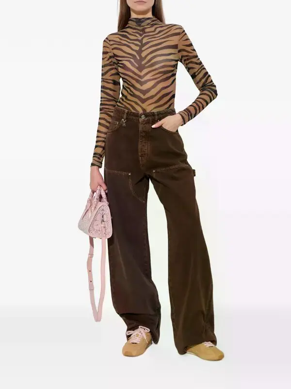 Amiri Zebra-print Top - Neutrals