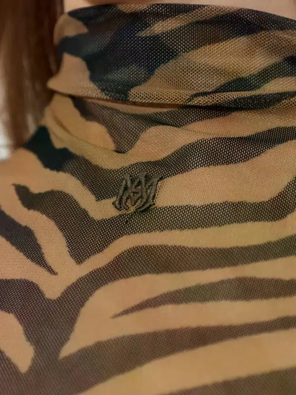 Amiri Zebra-print Top - Neutrals
