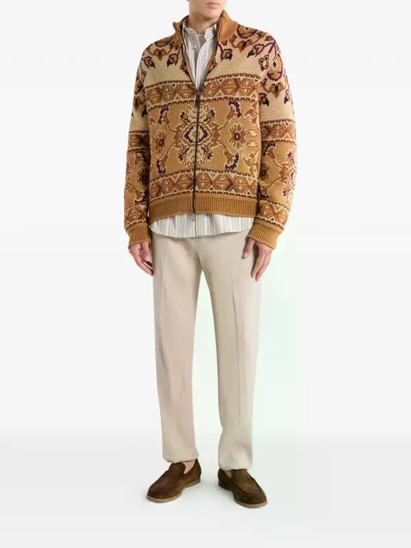 Etro Striped Pegaso-embroidered Shirt - Neutrals
