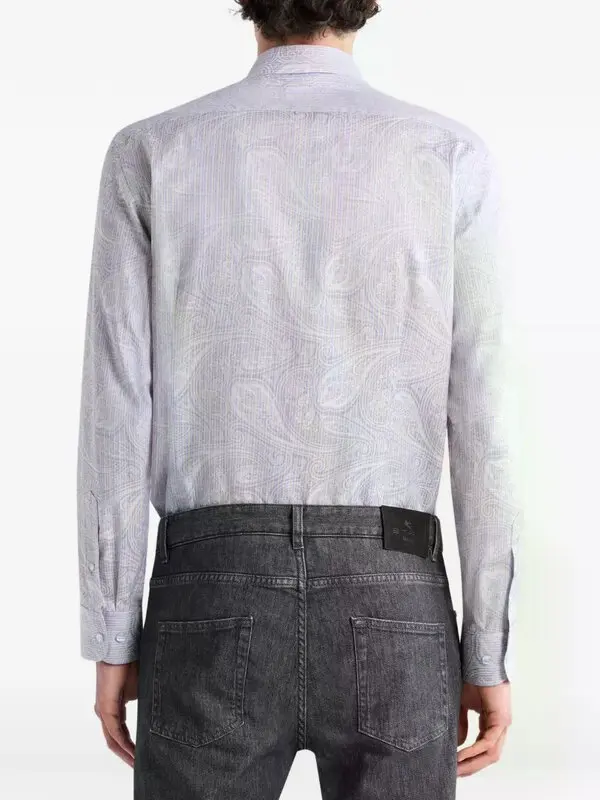 Etro Cotton Jacquard Shirt - Purple