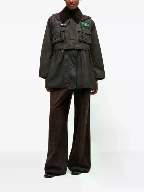 GANNI X Barbour Peplum Wax Jacket