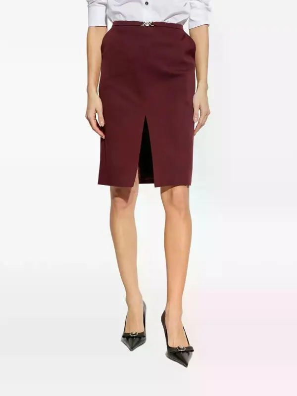 Versace Logo-detail Midi Skirt - Red