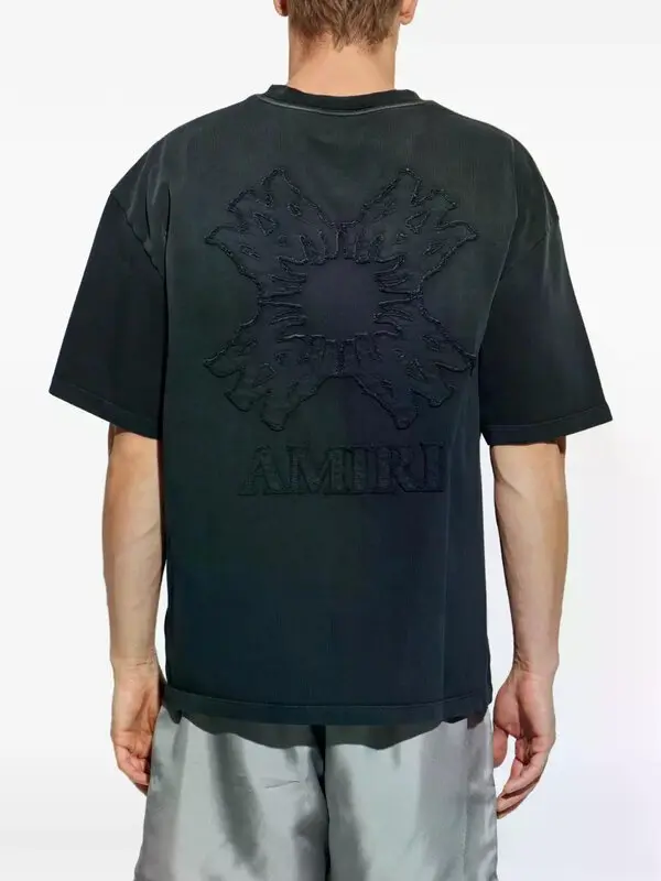 Amiri Logo-embroidered Short-sleeve T-shirt - Black