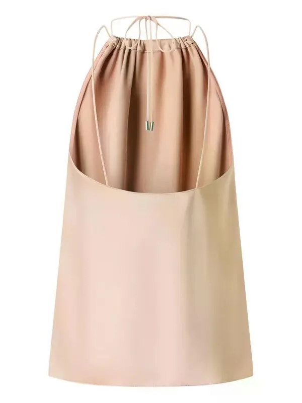 Pinko Gathered-neckline Sleeveless Blouse