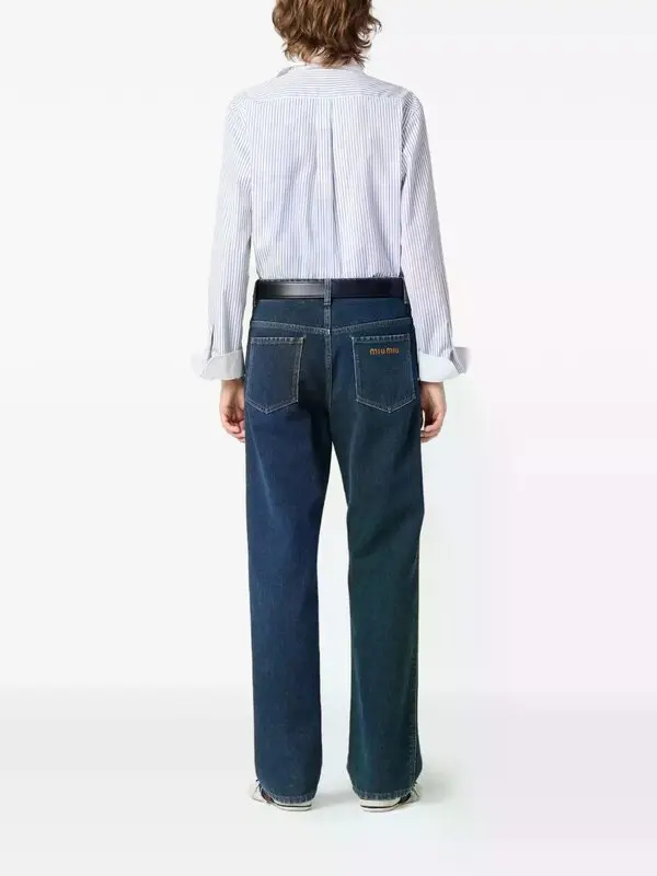 Miu Miu Flocked Straight Jeans
