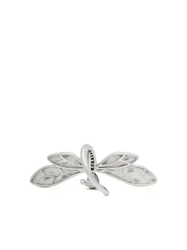 JEWELS AFICIONADO 18k White Gold Diamond And Sapphire Dragonfly Ring