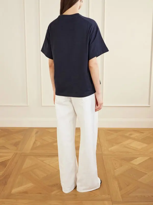 JIL SANDER Printed Cotton-jersey T-shirt