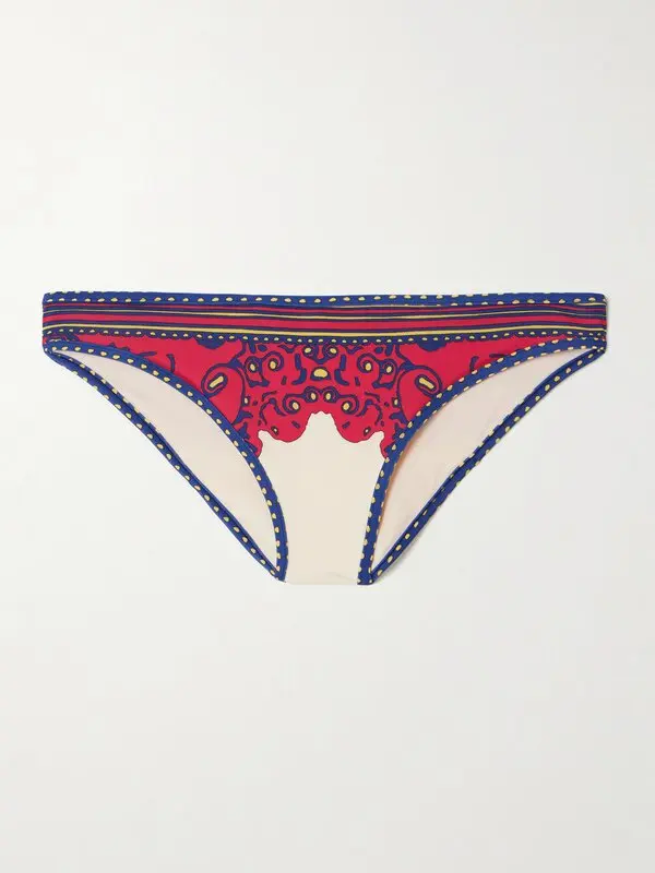 La DoubleJ Printed Bikini Briefs - Blue