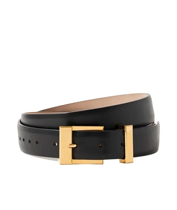 Khaite Manhattan Leather Belt - Black
