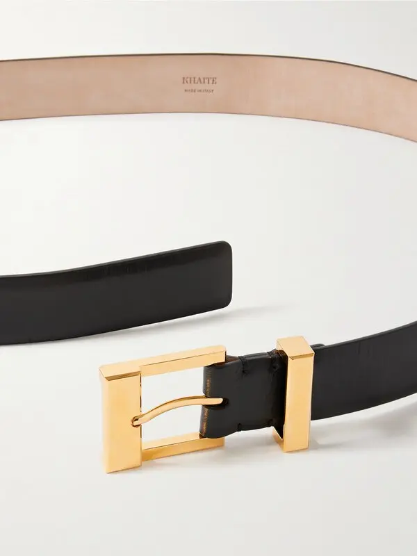 Khaite Manhattan Leather Belt - Black