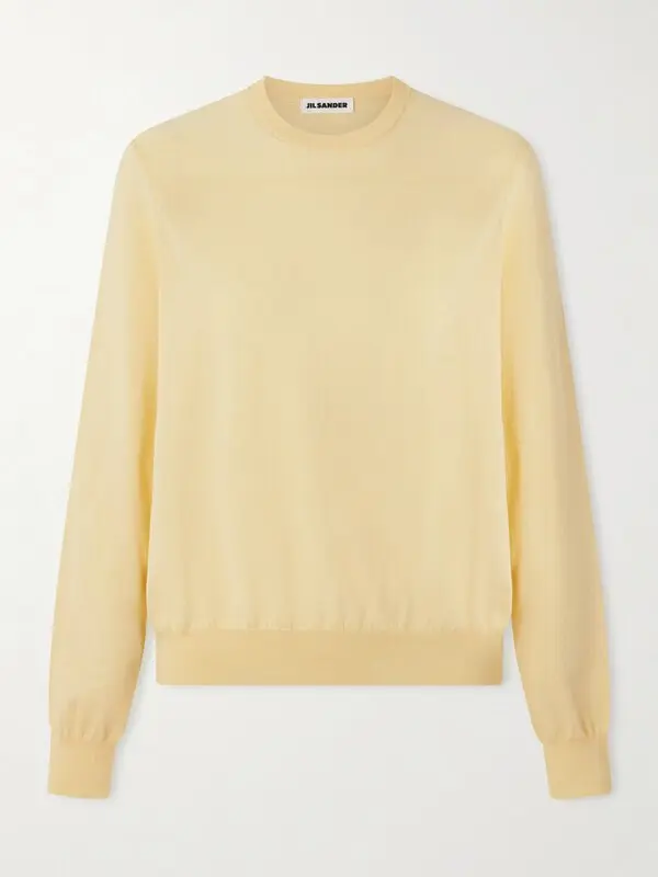 JIL SANDER Cotton Crew Neck Sweater