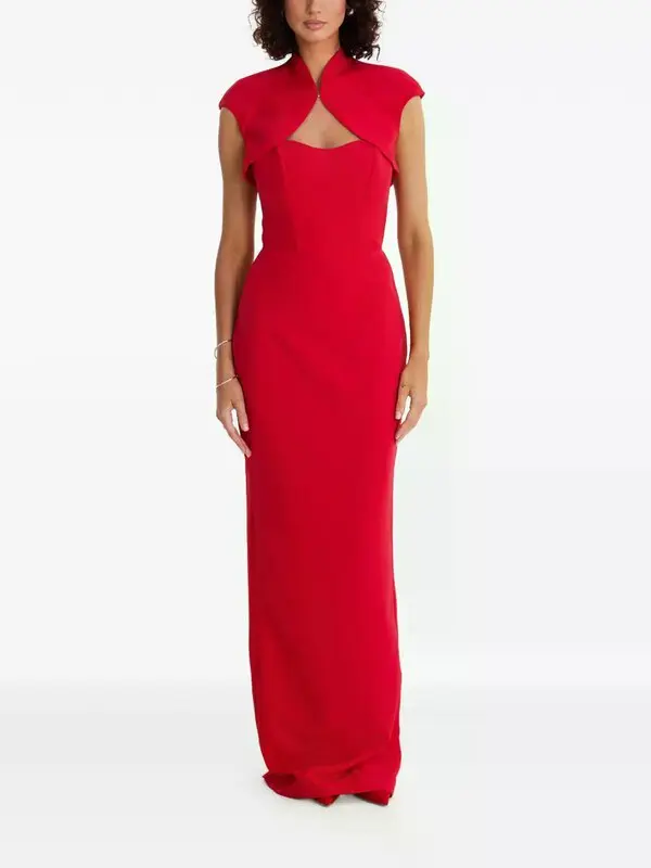 MOOS STUDIO Sweetheart-neck Maxi Dress - Red